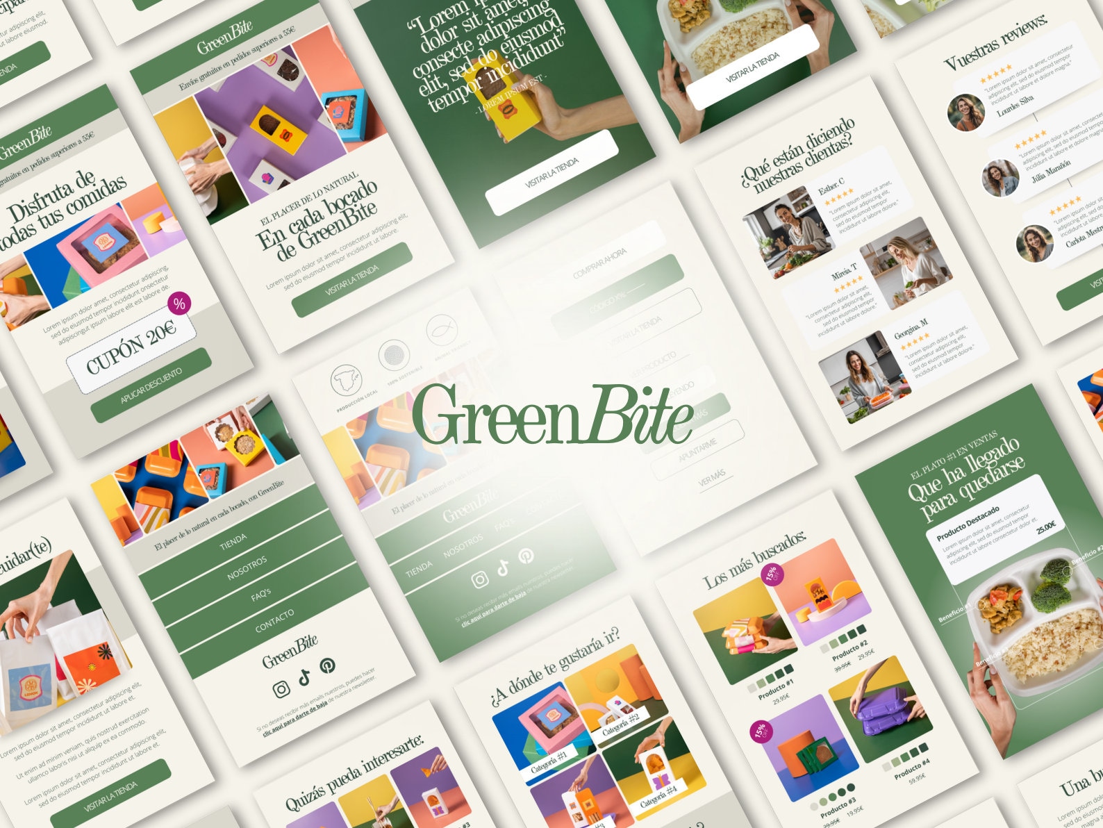 Modular Email Templates Pack / 30 Combinable Blocks / Easily Editable ...