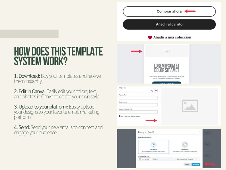 Modular Email Templates Pack / 30 Combinable Blocks / Easily Editable ...