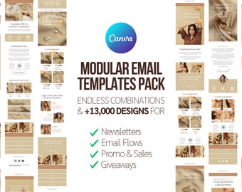 Modular Email Templates Pack / 30 Combinable Blocks / Easily Editable ...