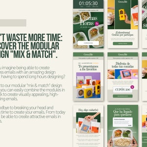 Modular Email Templates Pack / 30 Combinable Blocks / Easily Editable ...