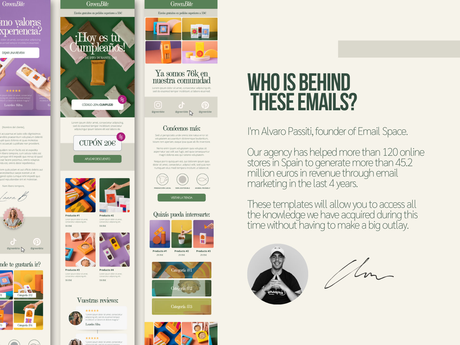 Modular Email Templates Pack / 30 Combinable Blocks / Easily Editable ...