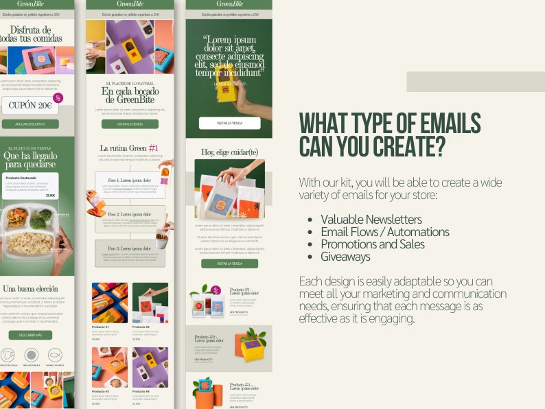 Modular Email Templates Pack / 30 Combinable Blocks / Easily Editable ...