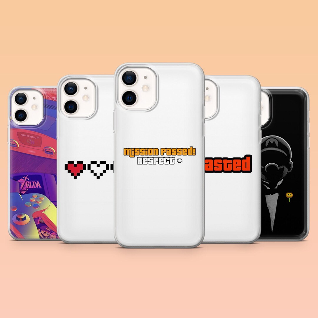 Gaming Phone Case GTA Mario Cover for iPhone 16, 15, 14, 13, 12 ...