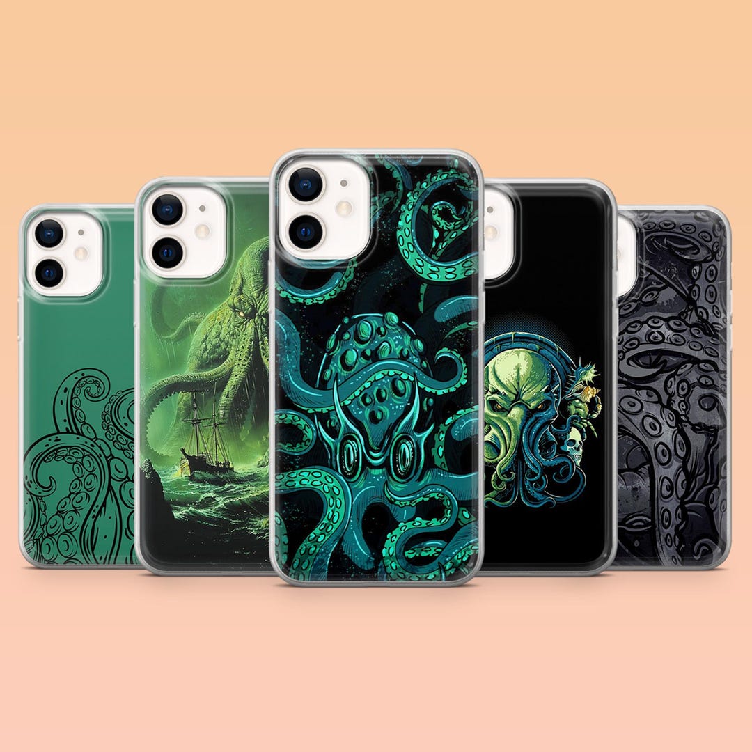 Cthulhu Phone Case Horror Dark Fantasy Cover for iPhone 16, 15, 14, 13 ...