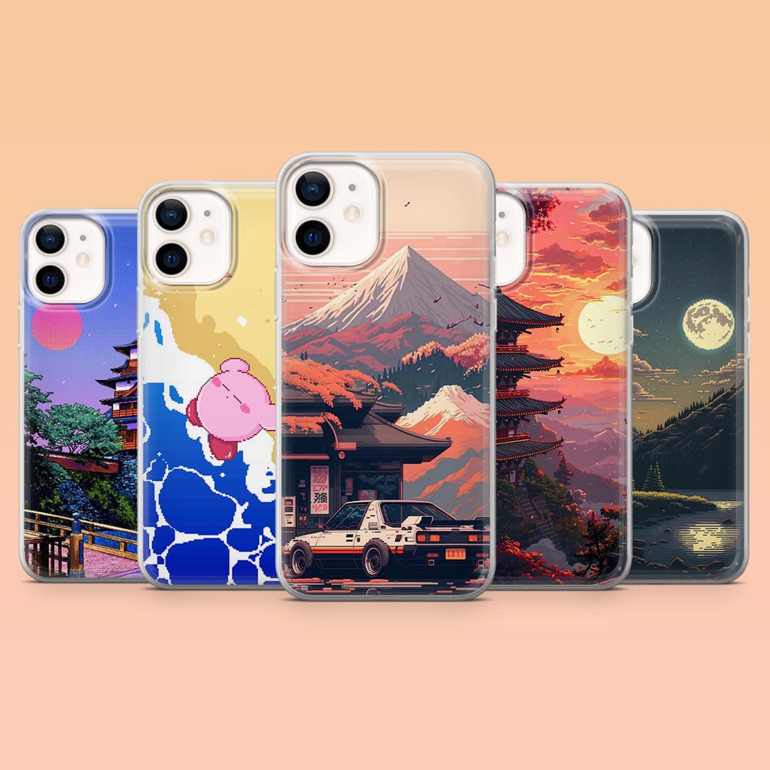 8 Bit Pixel Art Phone Case Game World Cover for iPhone 16, 15, 14, 13 ...