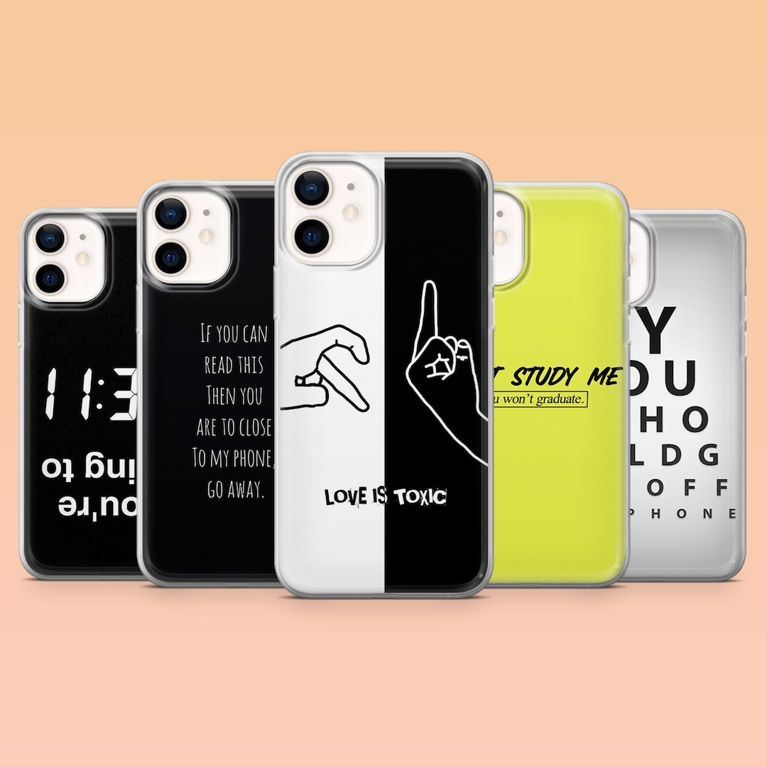 Funny Phone Case Meme Joke Cover for iPhone 16, 15, 14, 13, 12, Samsung ...