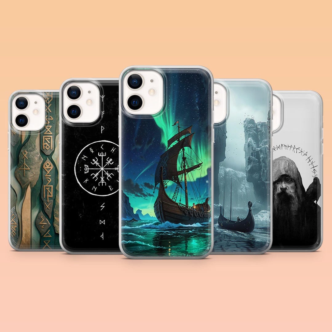 Norse Mythology Phone Case: Viking Art TPU Gel Cover - Etsy