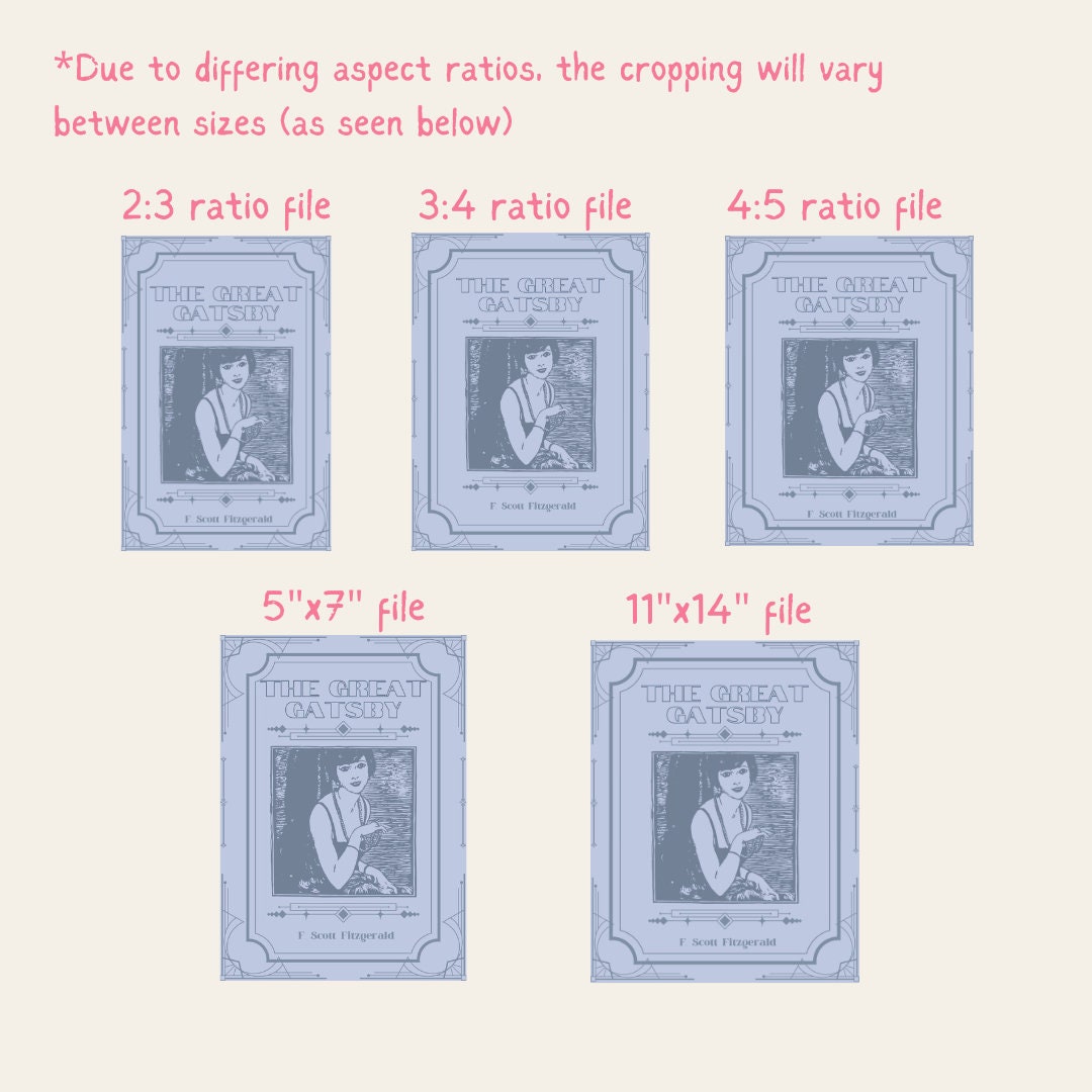 Great Gatsby Digital Art Print - F Scott Fitzgerald Aesthetic Wall Art ...