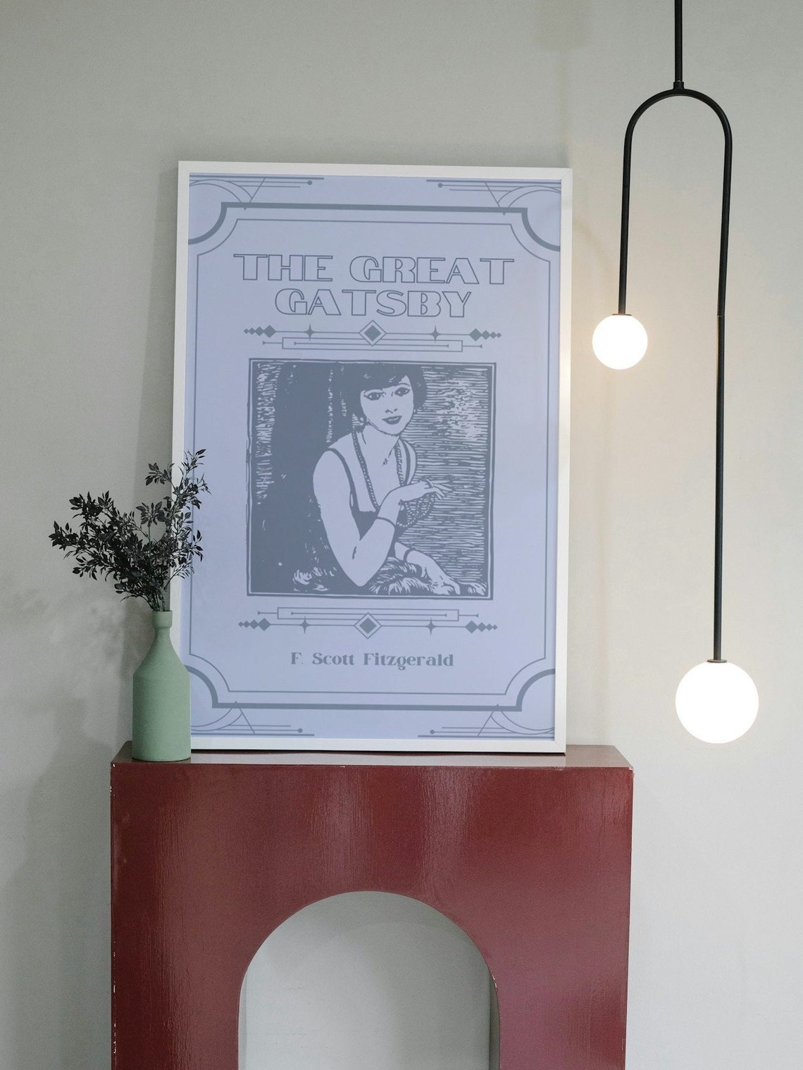 Great Gatsby Digital Art Print - F Scott Fitzgerald Aesthetic Wall Art ...