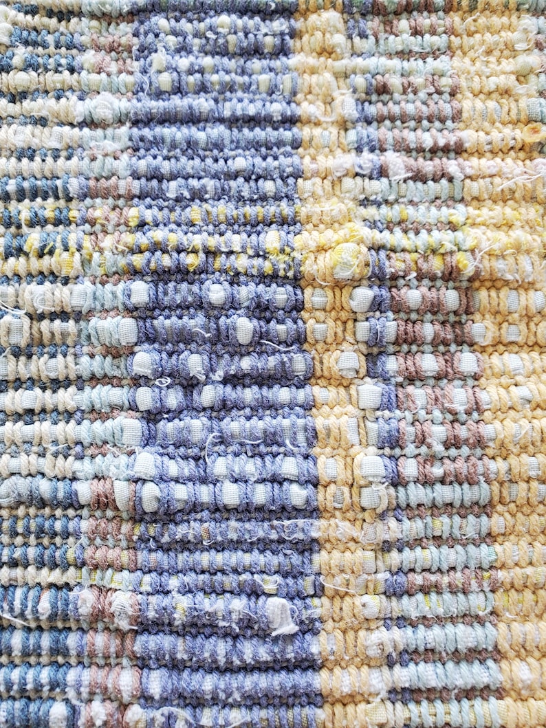 Handwoven Placemats and Table Runner in Blues and Yellows Using the Rag ...