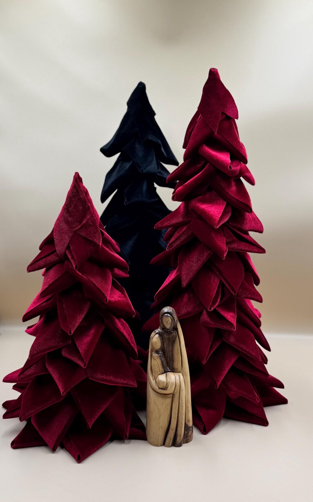 Cranberry Red Velvet Ribbon Tree - Etsy