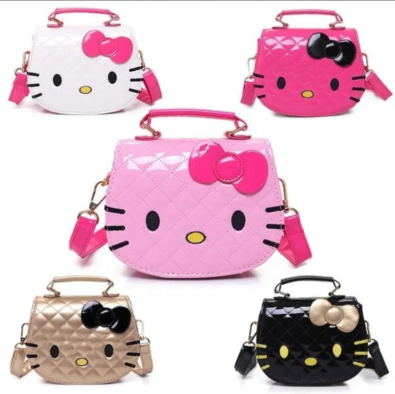 Cute Cartoon Kids Hello Cat Purse Girls Shoulder Bag - Etsy
