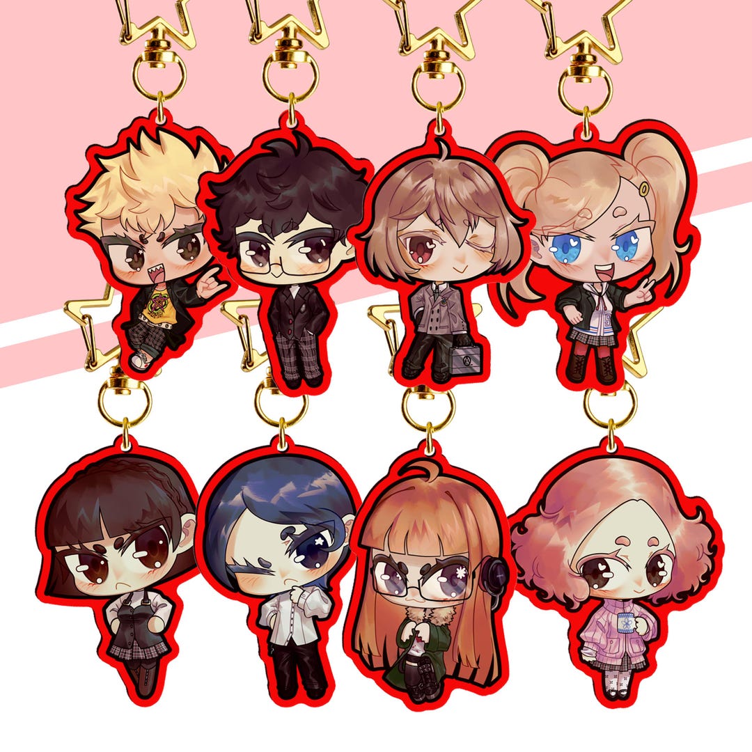 Persona 5 Keychains Coloured - Etsy