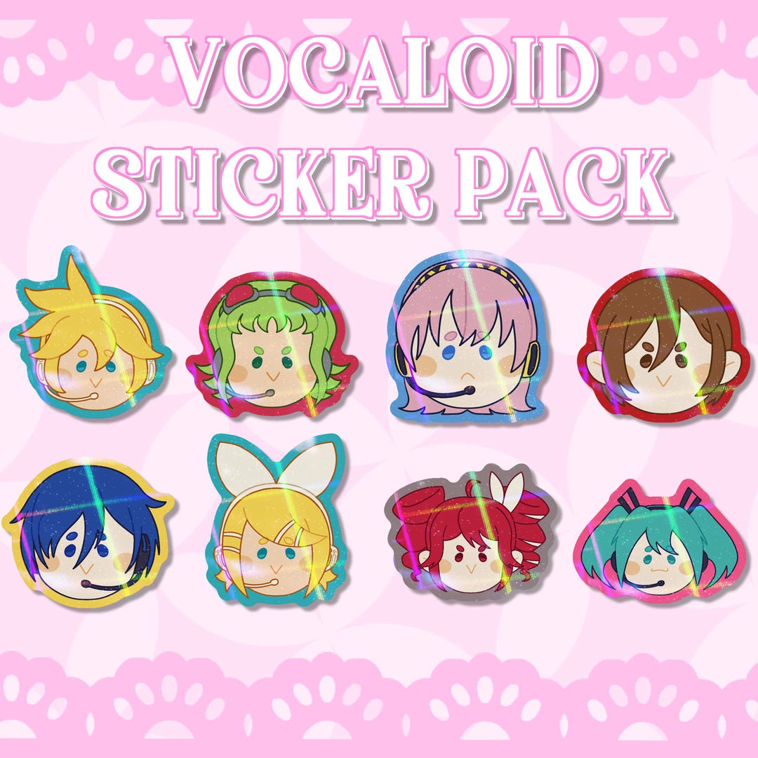 8 Sticker Pack Vocaloid Holo Cross Lamination - Etsy