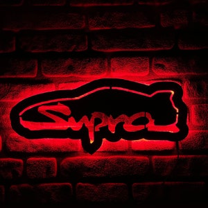 Supra Led Sign , Toyota Supra Led Light, Wood Wall Decor, Handmade Led ...
