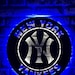 New York Yankees Led Sign, Yankees Led Light, Wood Wall Decor, Handmade ...
