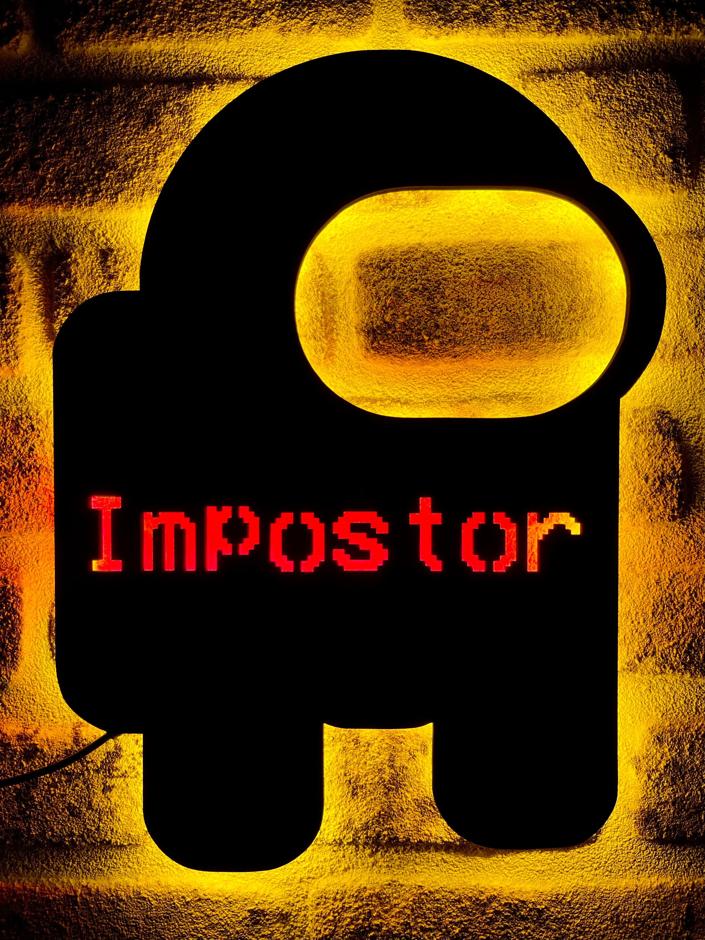 Among Us Led Sign, Among Us Led Light, Wood Wall Decor, Handmade Led ...