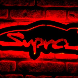 Supra Led Sign , Toyota Supra Led Light, Wood Wall Decor, Handmade Led ...