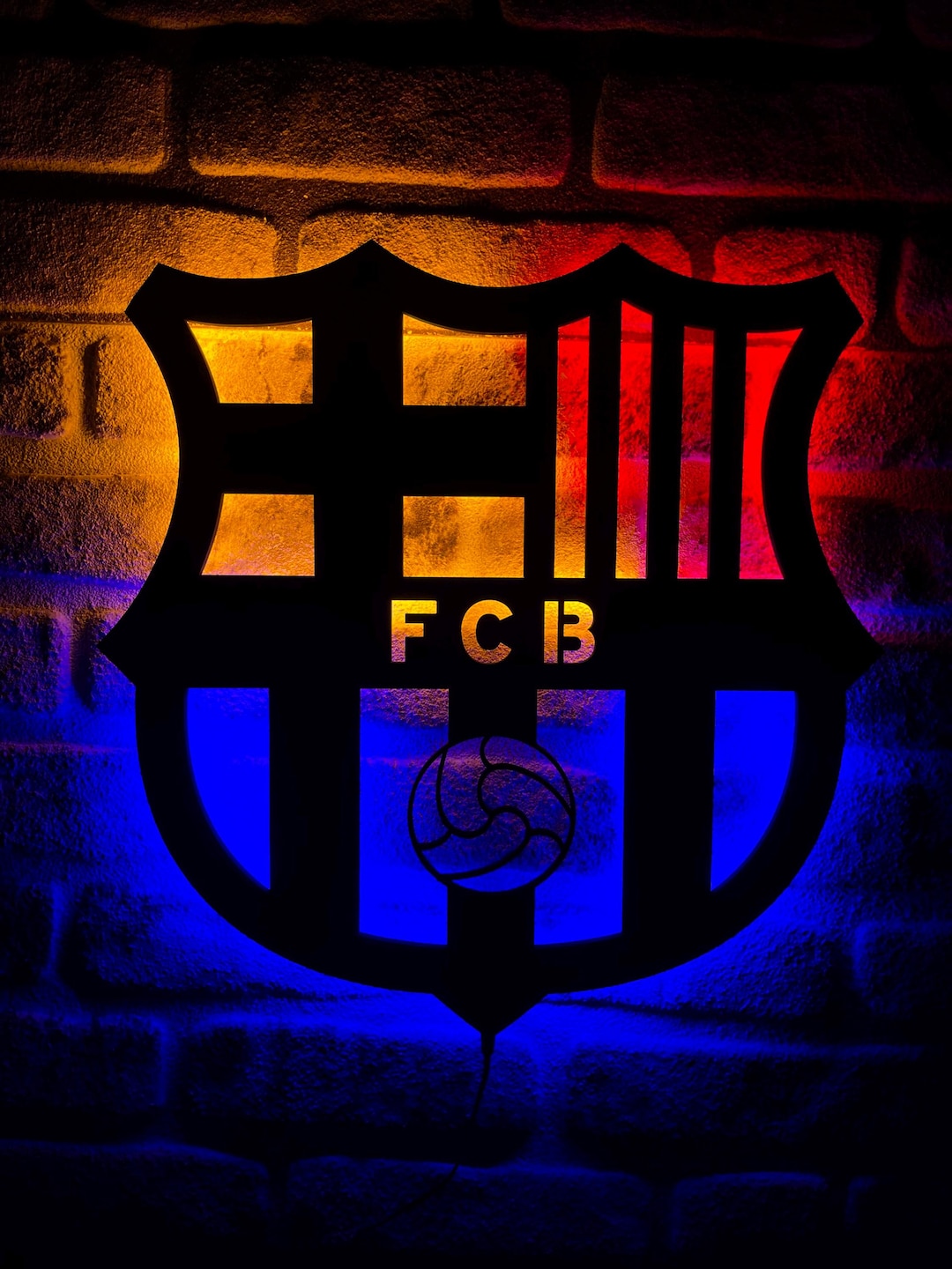 Barcelona Led Light Sign, Football Team, Neon Sign,wooden Wall Sign ...