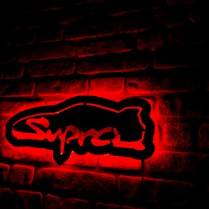Supra Led Sign , Toyota Supra Led Light, Wood Wall Decor, Handmade Led ...