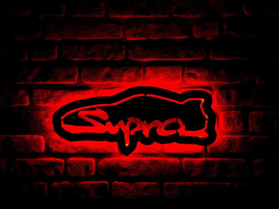 Supra Led Sign , Toyota Supra Led Light, Wood Wall Decor, Handmade Led ...