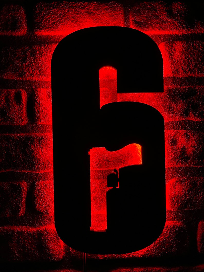 Rainbow Six Lighted Sign, Neon Sign, Rainbow Six Wall Decor, Night ...