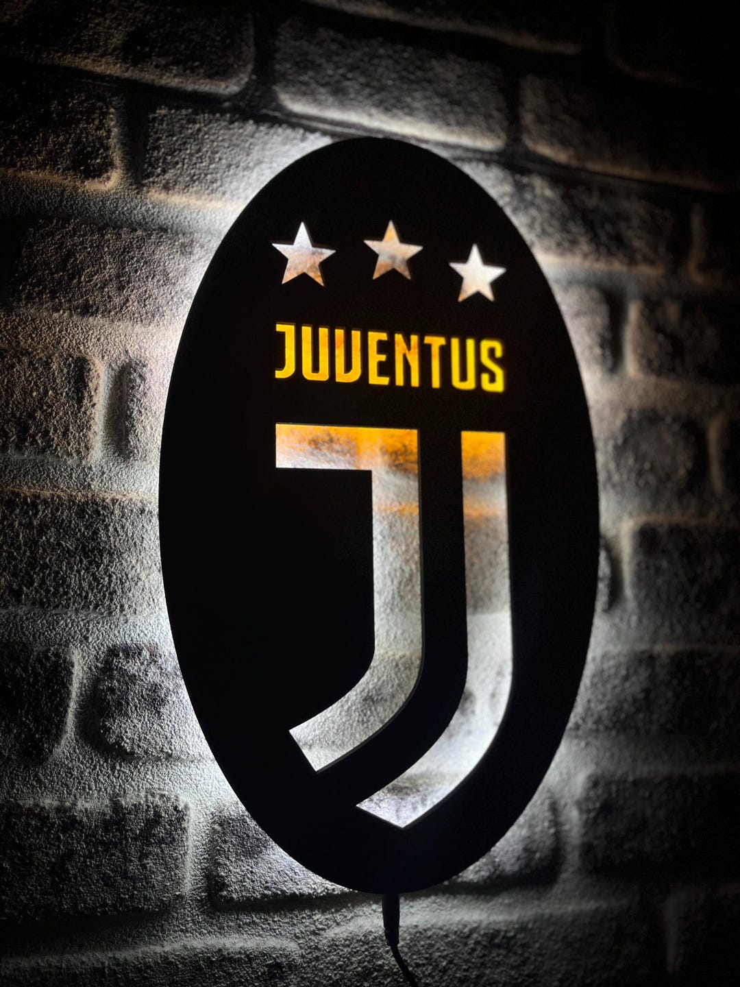 Juventus Led Light Sign, Football Team, Neon Sign,wooden Wall Sign ...