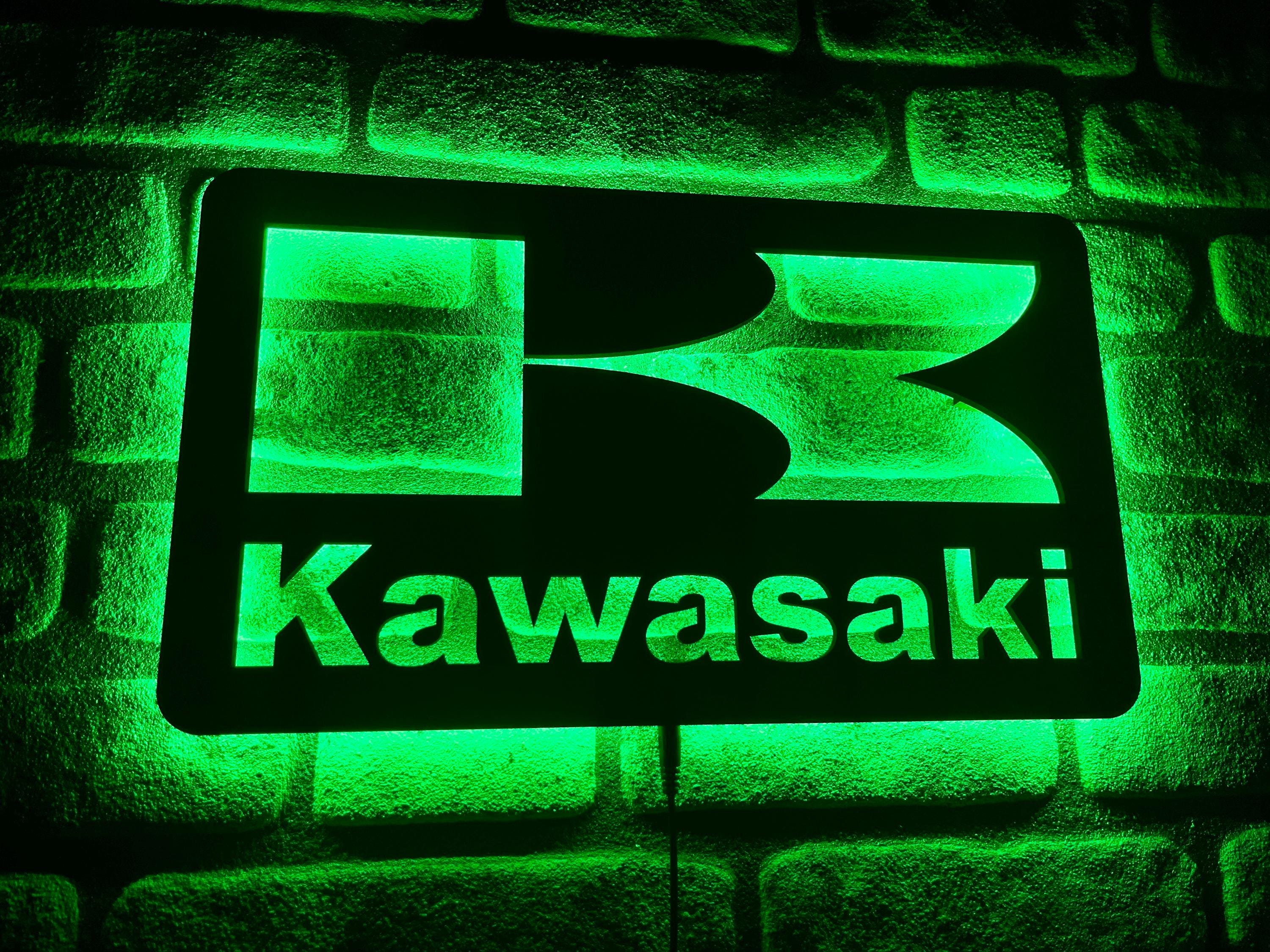 Kawasaki Led Sign, Kawasaki Wall Art, Kawasaki Wall Sign, Kawasaki Wall ...