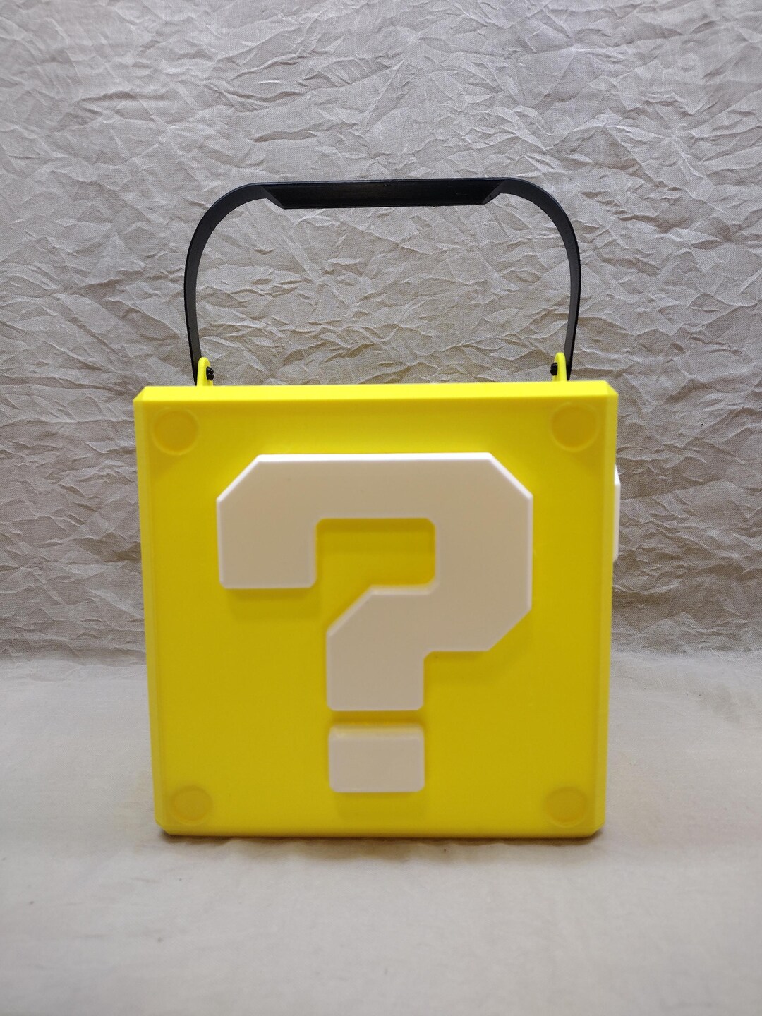 Yellow Mario Halloween Bucket 6" Pail Candy Trick Treat Question ...