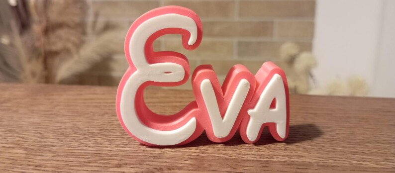 EVA Disney Personalized 3D Name Sign: Custom Kids Room Decor Plate Door ...