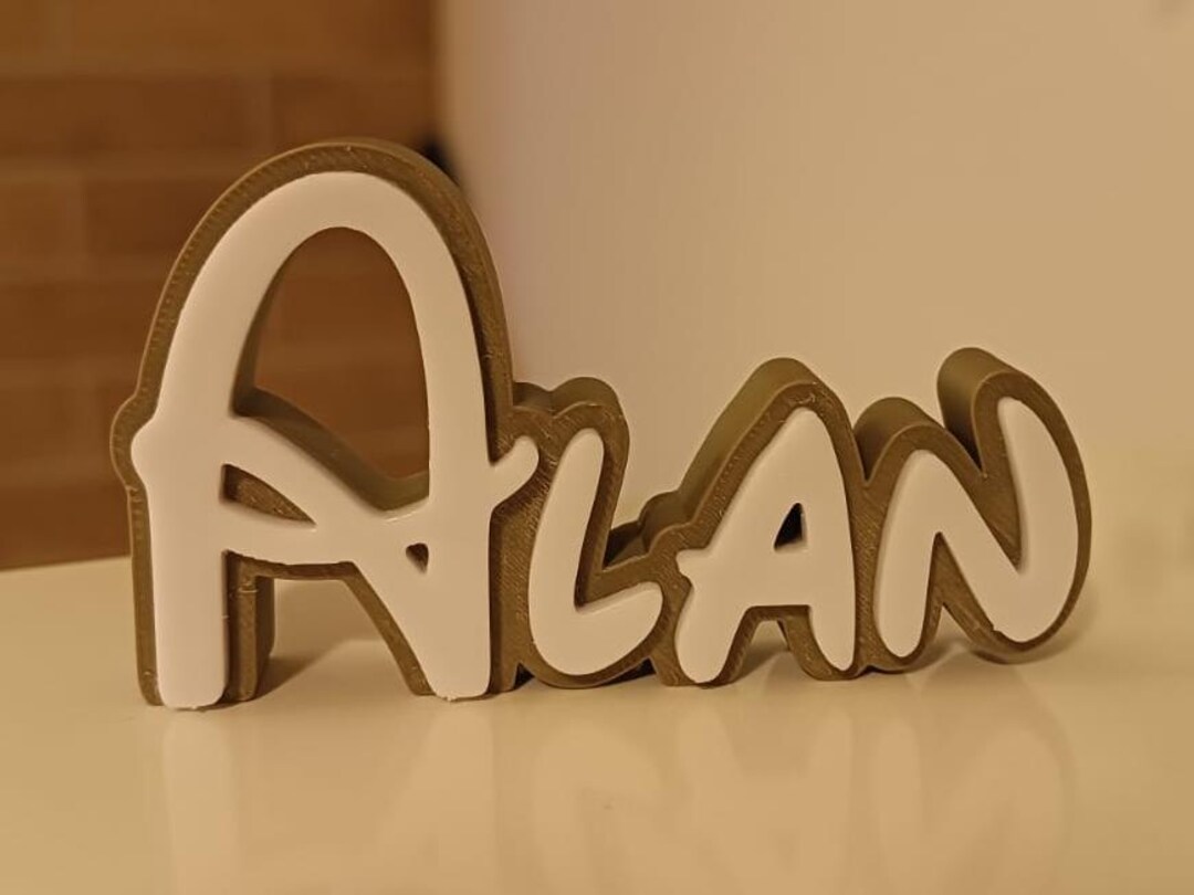 ALAN Disney Personalized 3D Name Sign: Custom Kids Room Decor Plate ...