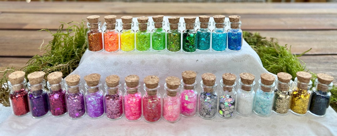 Miniature 1" Fairy Dust, Tiny Glass Bottle With Glitter, Customizable ...