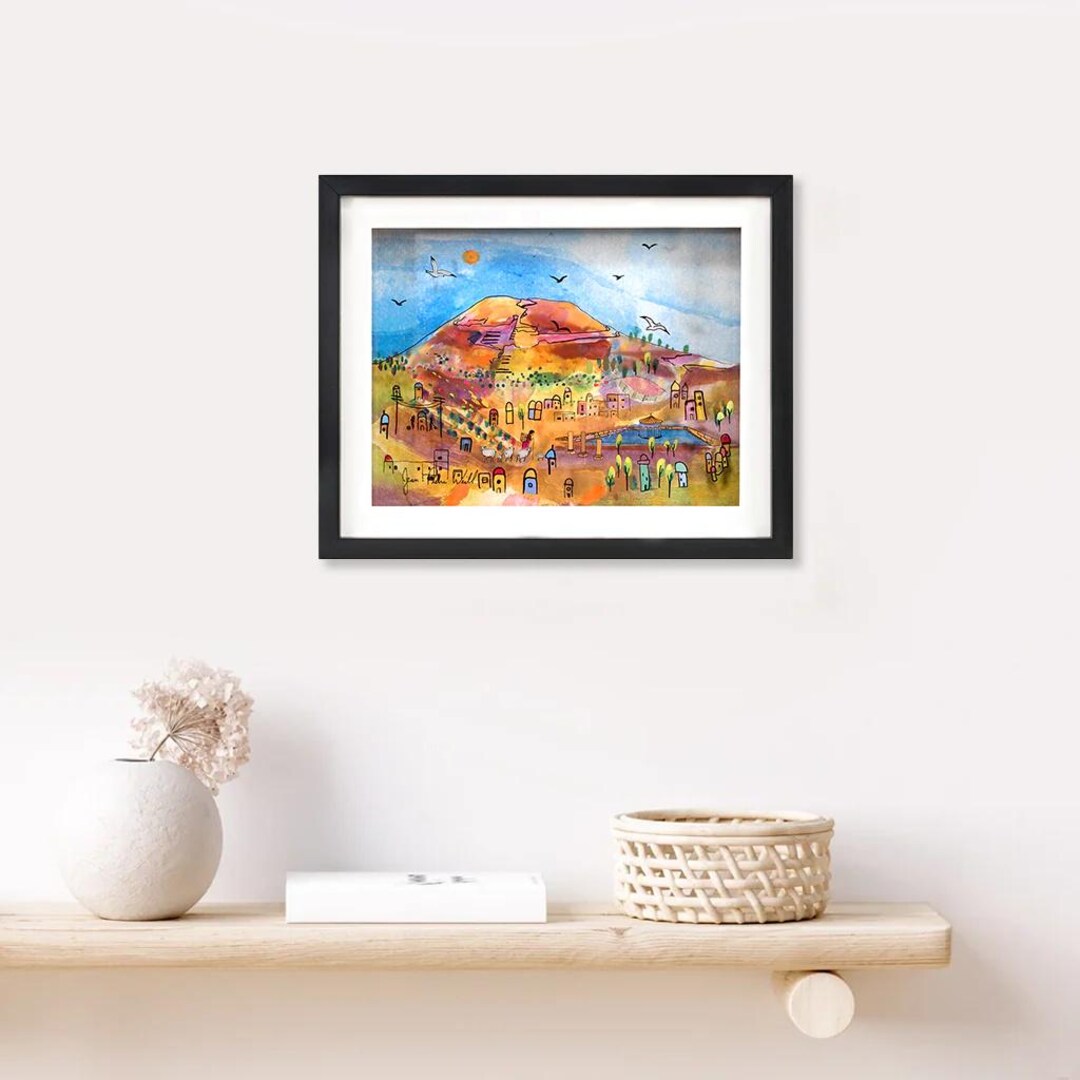Herod's Mountain Glass Art - Jerusalem Fortress View, Inspirational ...