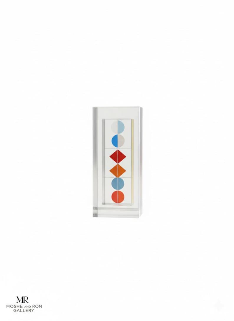 Yaacov Agam Sculpture - Original Signed Kinetic Art - 3D Colorful ...