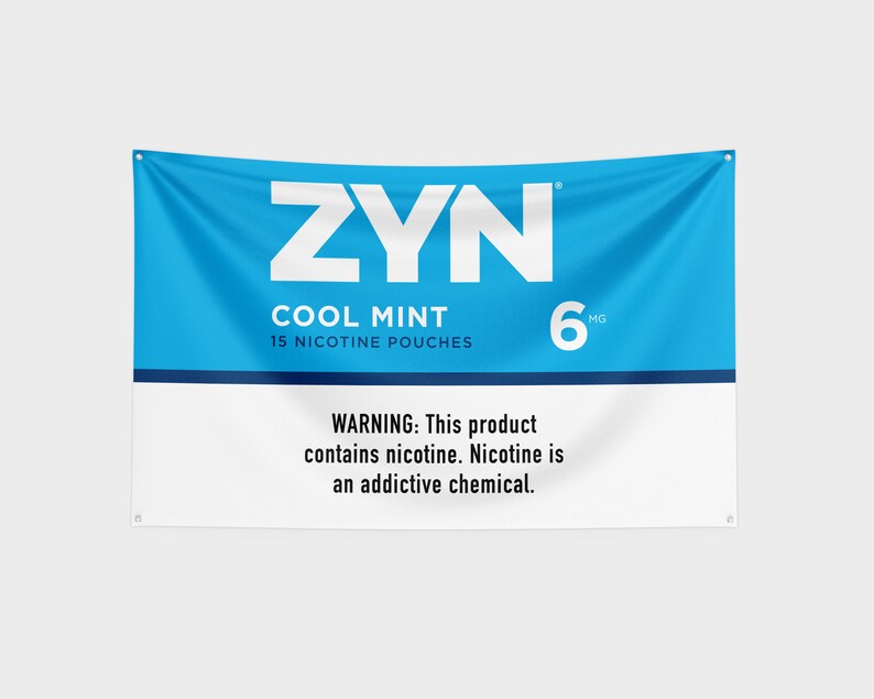 Zyn Cool Mint Flag College Dorm Tapestry Room Decor Wall Hanging Multiple Sizes - Etsy