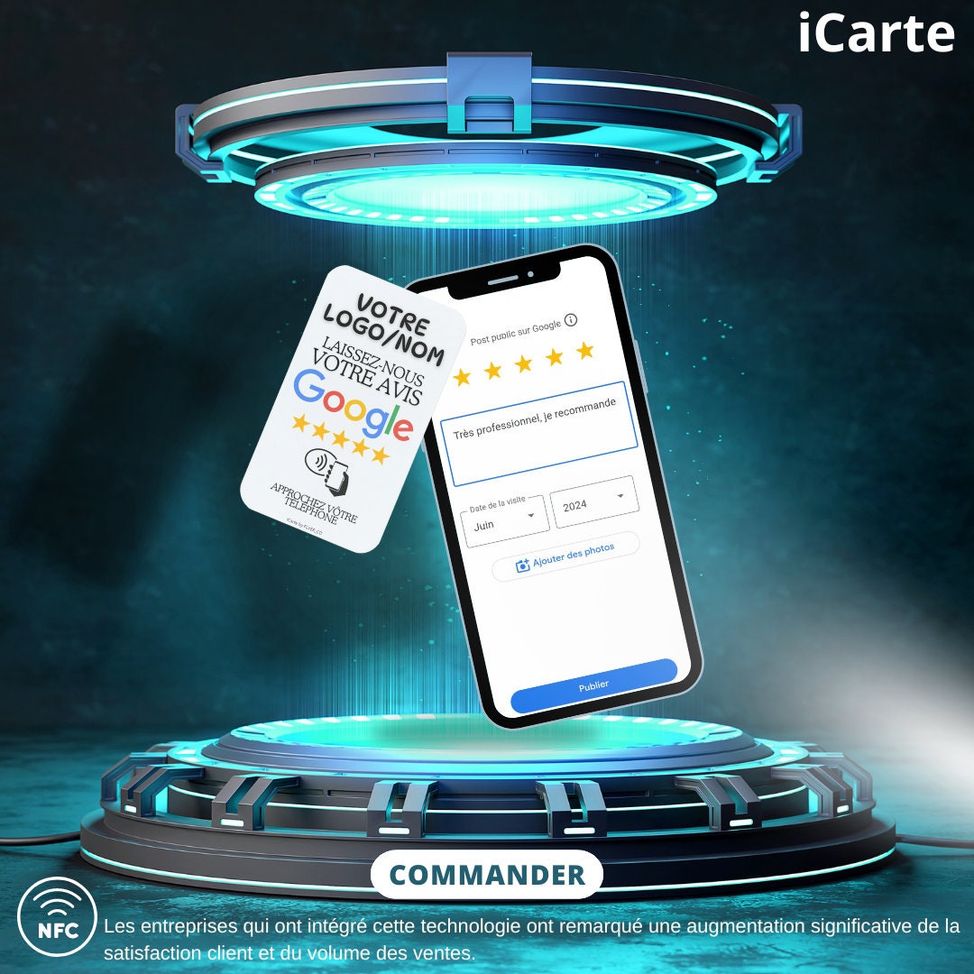 Contactless Google Reviews Card Qrcode Connected Card 100% Customizable ...