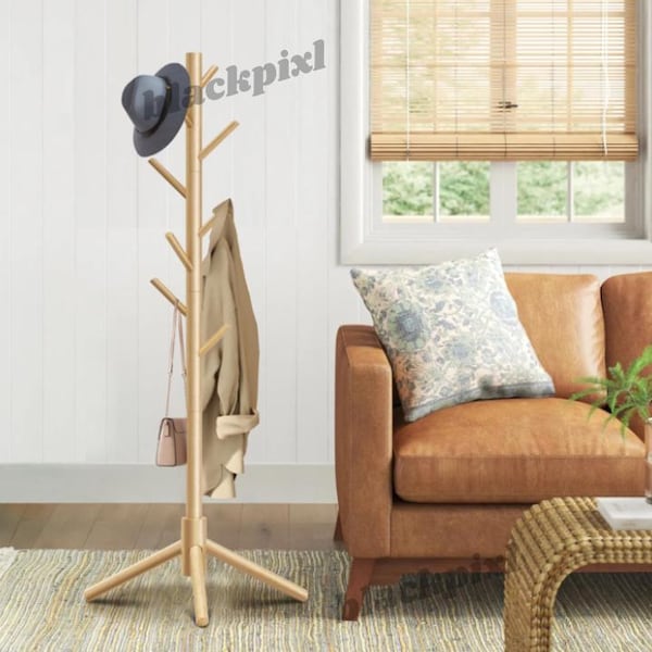 Bamboo Coat Rack - Etsy