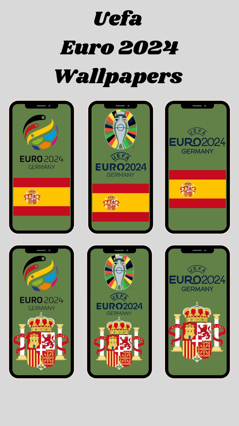 Uefa Euro 2024 Smartphone Wallpapers Spain - Etsy Australia