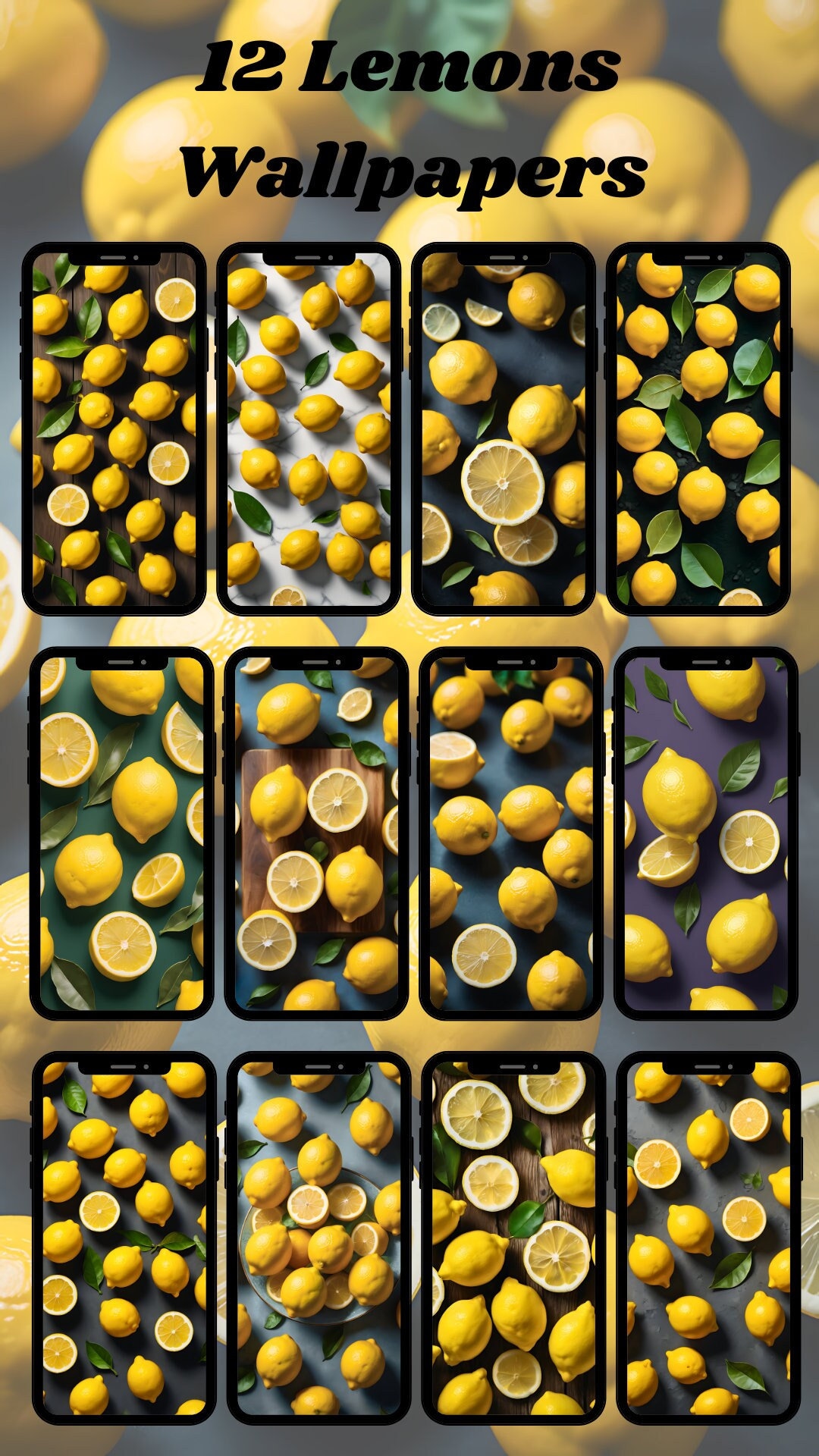 12 Lemons Smartphone Wallpapers (IOS/ANDROID) - Etsy