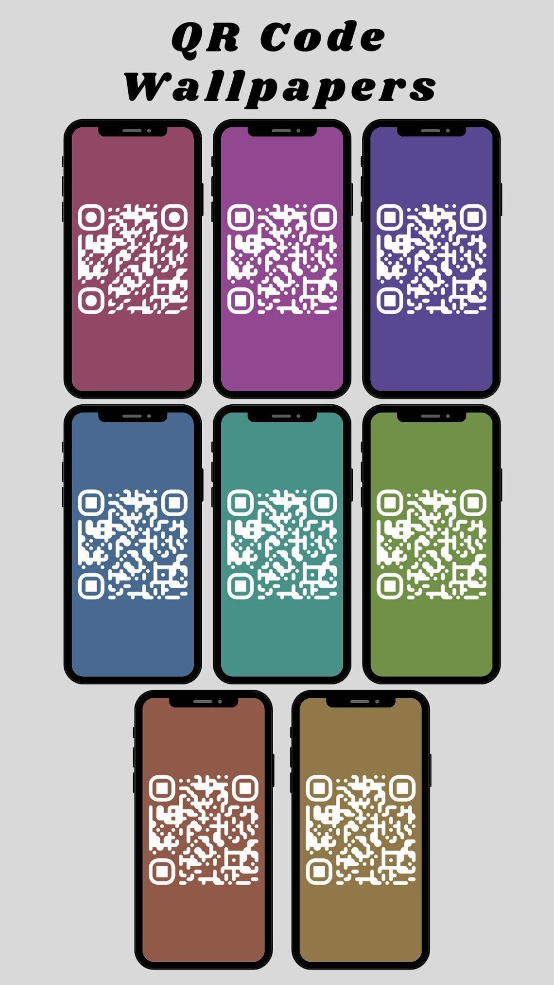 8 QR Code Smartphone Wallpapers (IOS/ANDROID) - Etsy