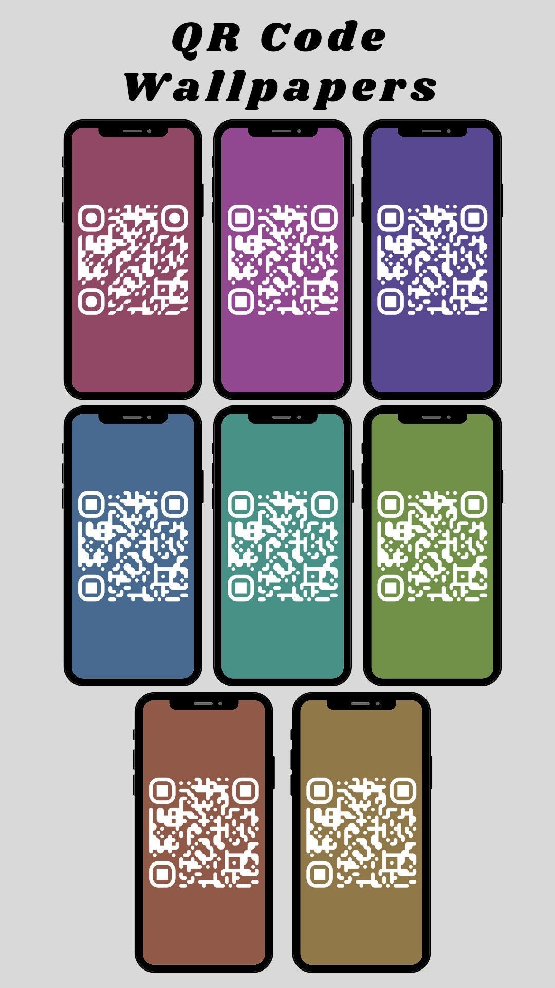 8 QR Code Smartphone Wallpapers (IOS/ANDROID) - Etsy