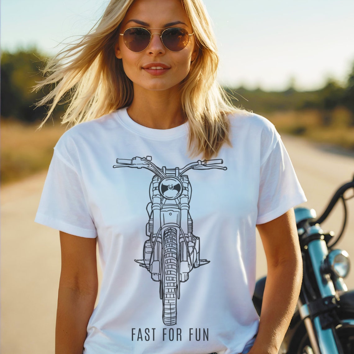 Fast for Fun Head on Tee, Motorcycle Shirt, Motorcross Shirt, Biker ...