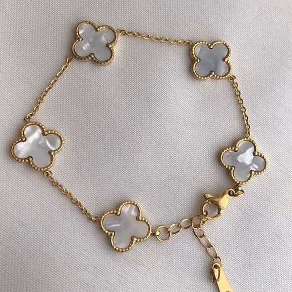 Gold Van Cleef Clover Bracelet - Etsy UK