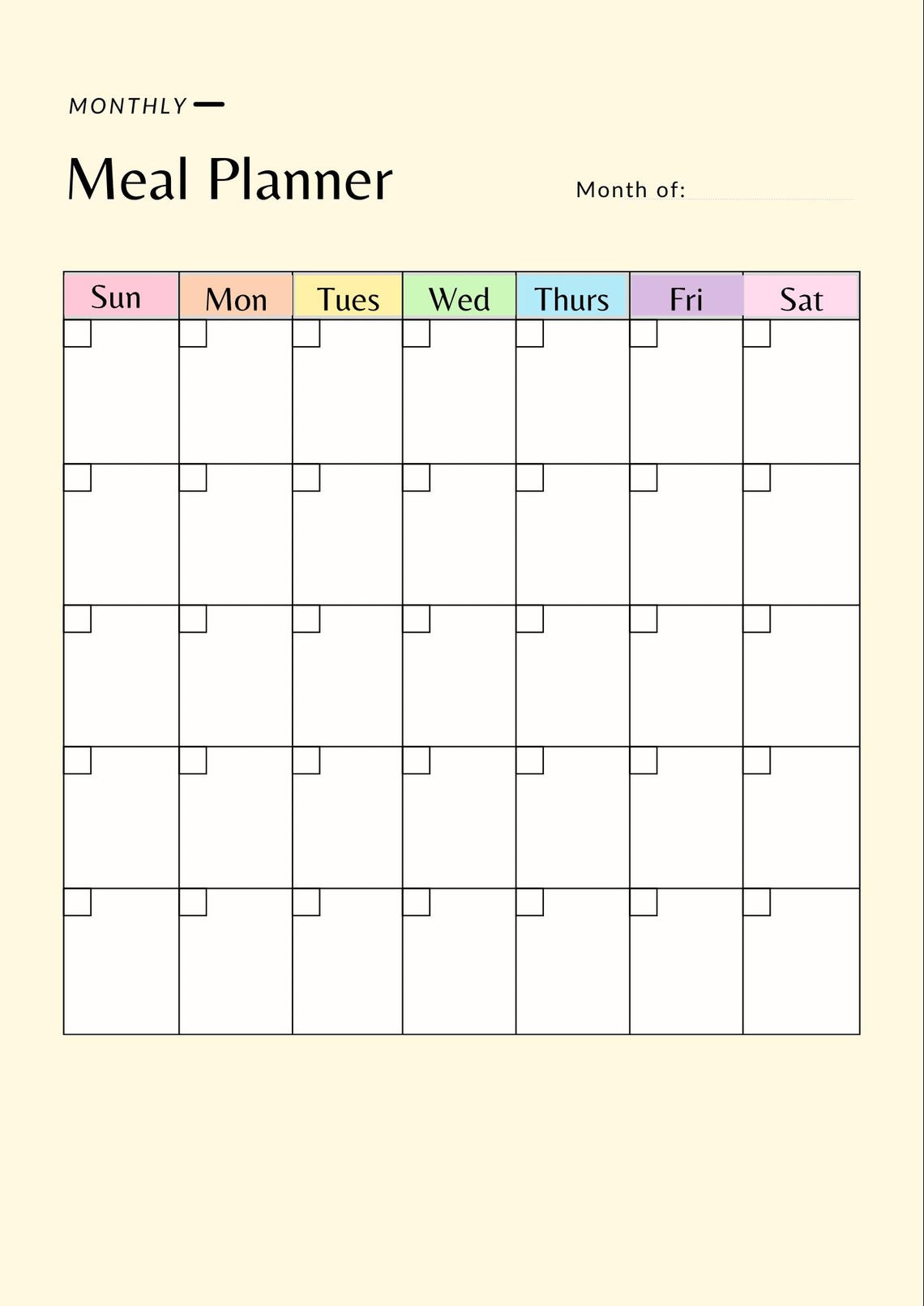 Daily/weekly/monthly Meal Planners - Etsy
