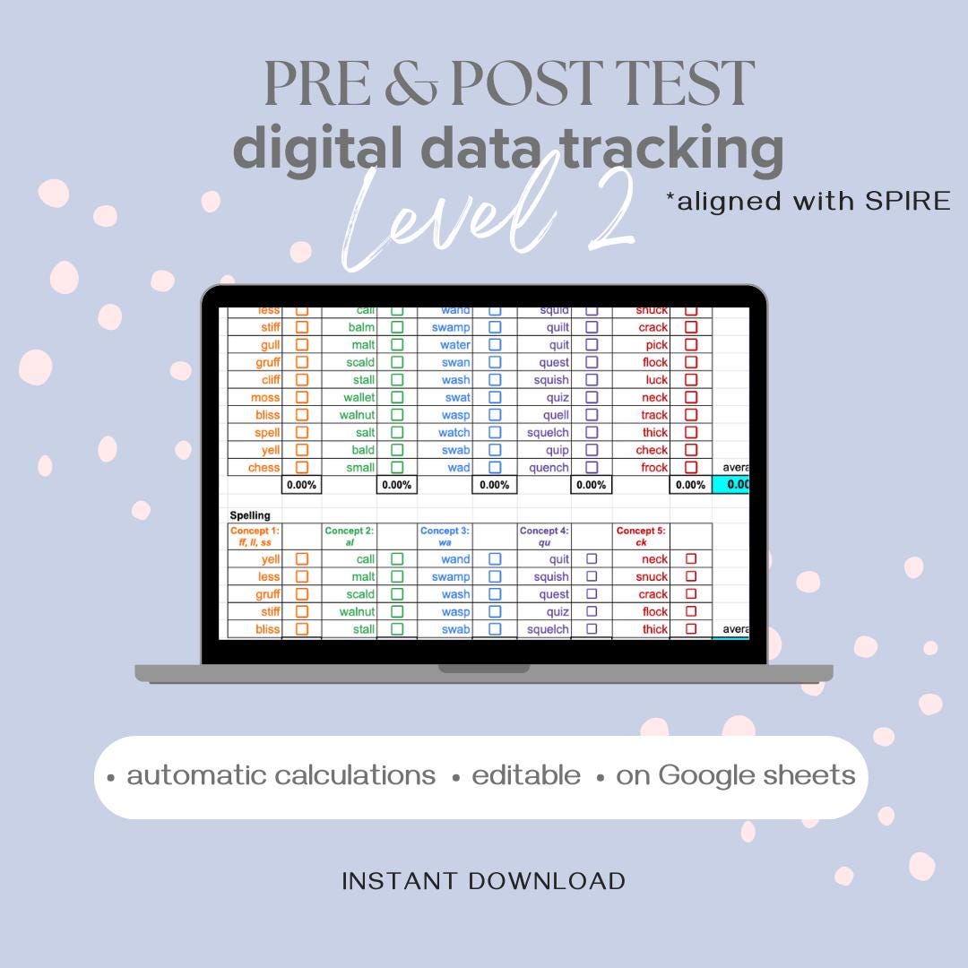 Level 2 Mid-level Test Digital Data Tracking - Etsy