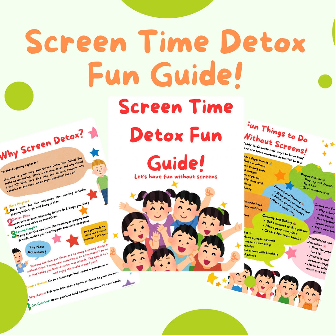 Ultimate Kids' Screen Time Detox Guide: Printable Tracker, Reward Chart ...