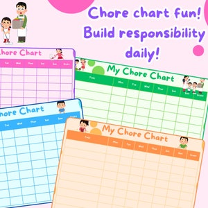 Printable Kids Responsibility Chart - Daily Checklist & Organization ...