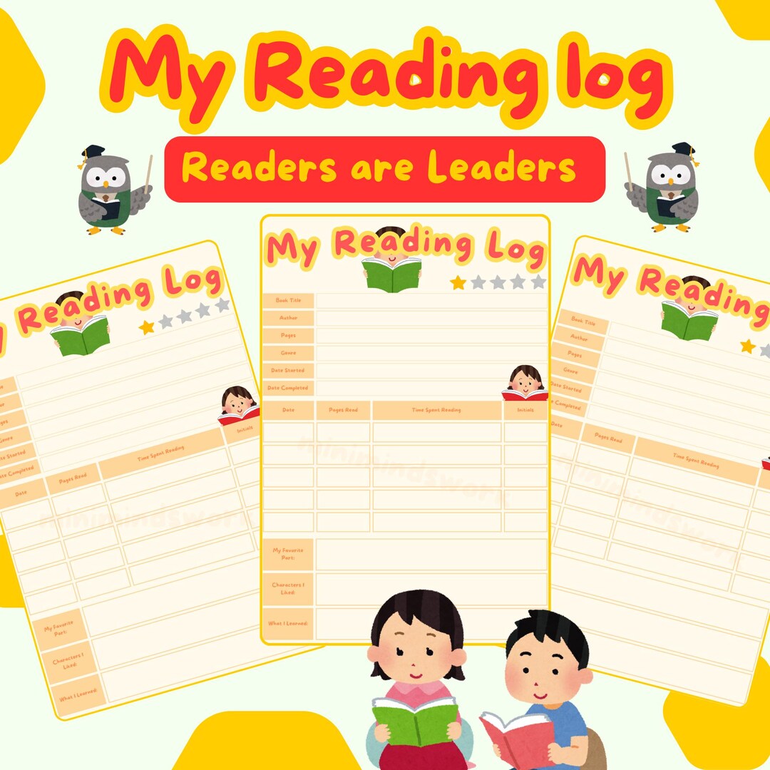 Printable Reading Log and Book Review Template for Kids Fun ...