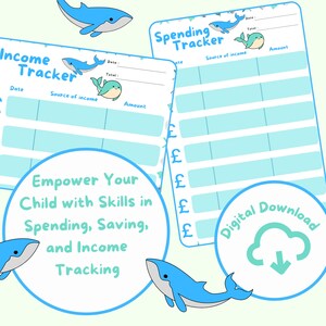 Fun Kids Financial Literacy Printables - Budget, Income, Spending, and ...