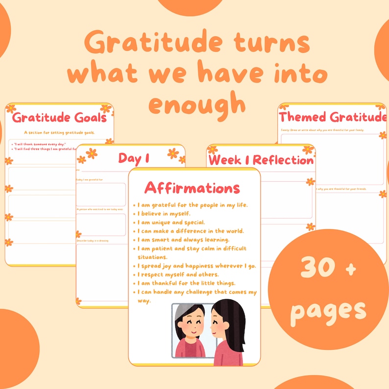 Printable Gratitude Journal for Kids - Diary for Children, Kids ...